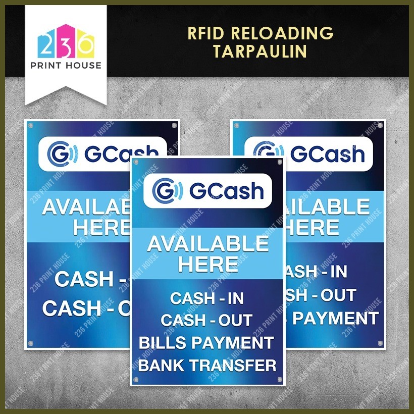 PORTRAIT GCASH Tarpaulin Banner FREE Eyelets GCash Available Here ...