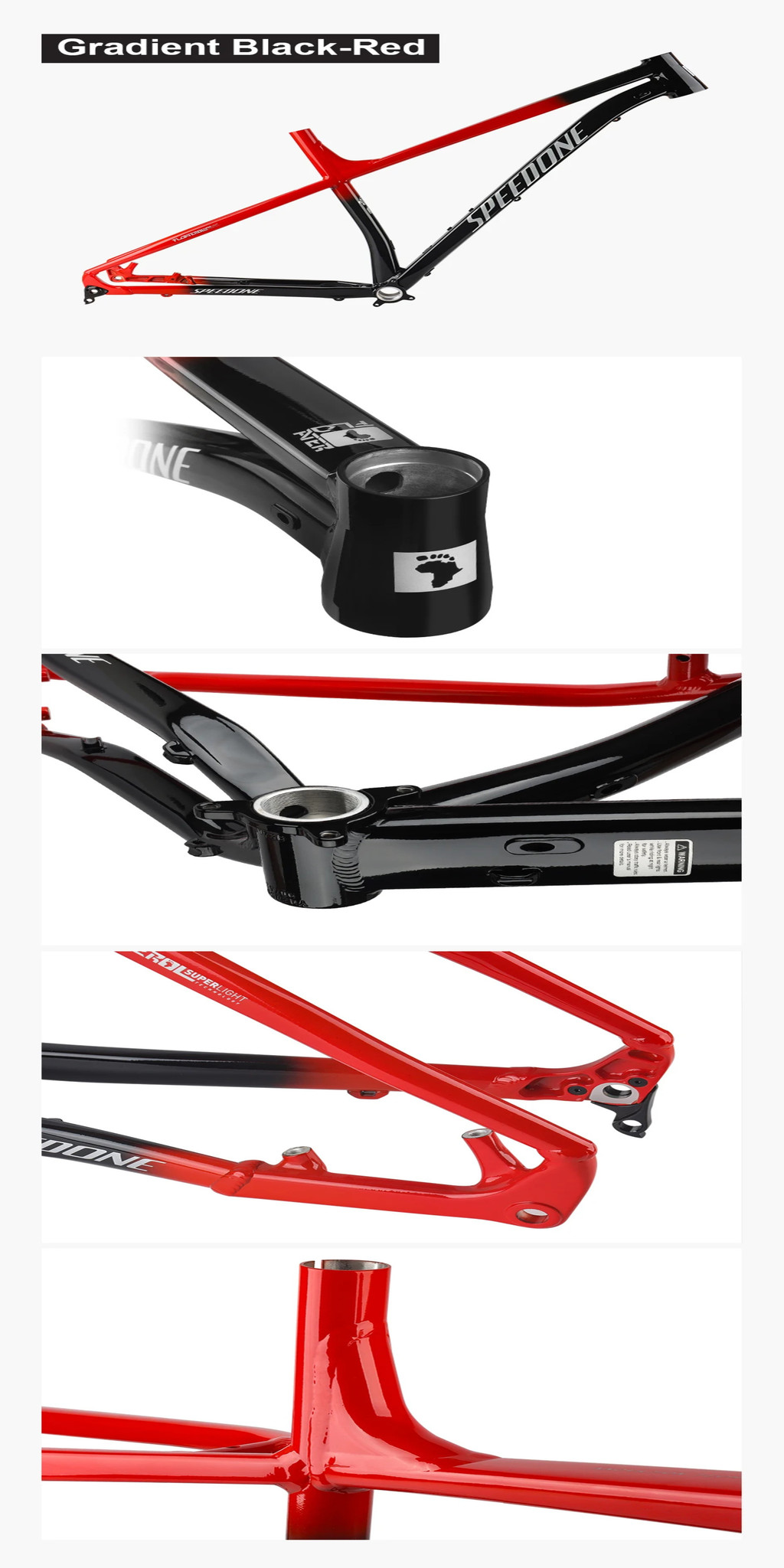 SPEEDONE Bicycle Frame 29er 148mm Aluminum 29 MTB Frame Tapered for ...