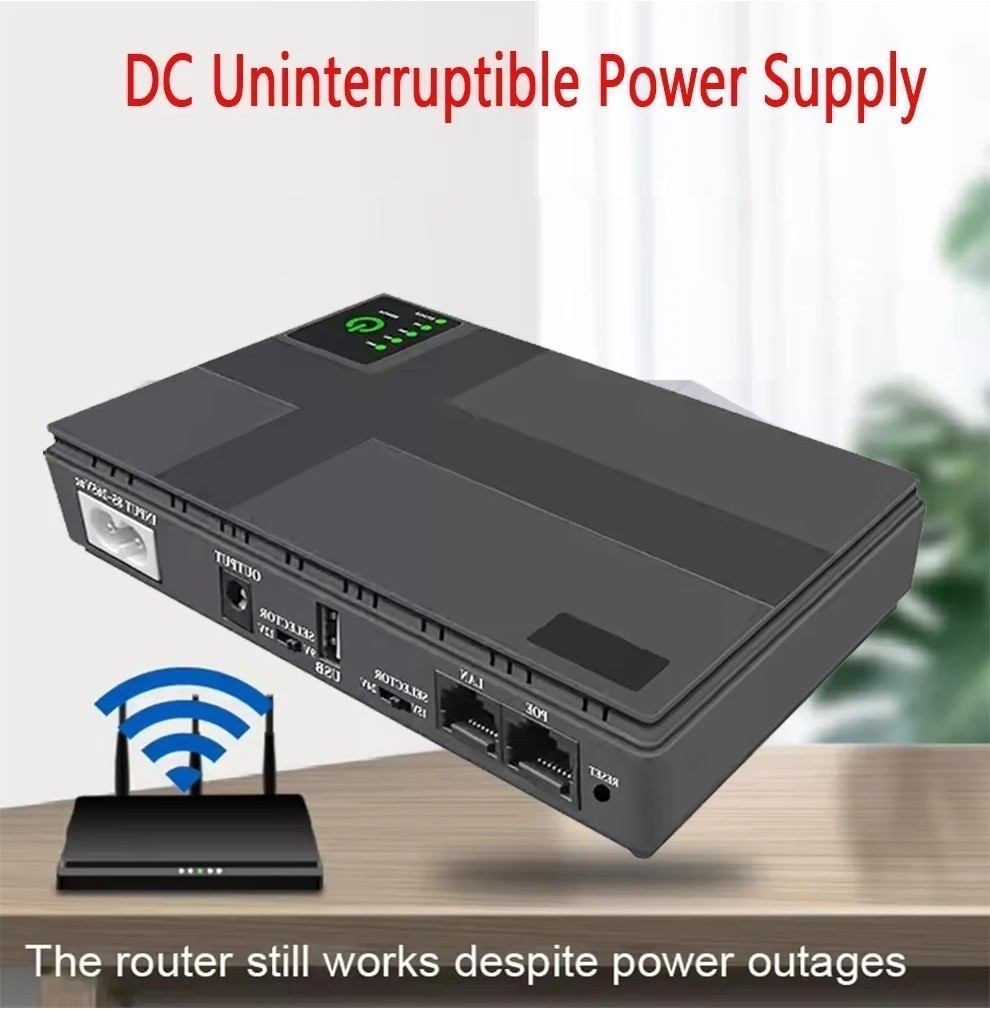 DC mini UPS 5V 9V12V USB DC POE LAN Interface 10400MA For Wifi Modem ...