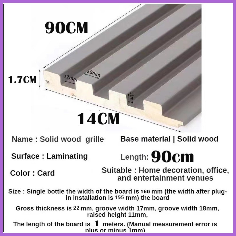 ☪ Solid Wood Wallpaper Sticker Waterproof Grille Design Ecological ...