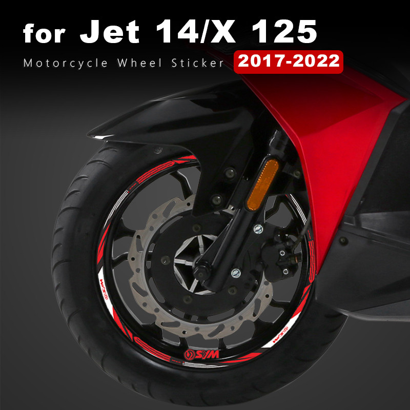 Fb Motorcycle 3 Wheel Sticker Waterproof For SYM 14 Jet X 125 ...