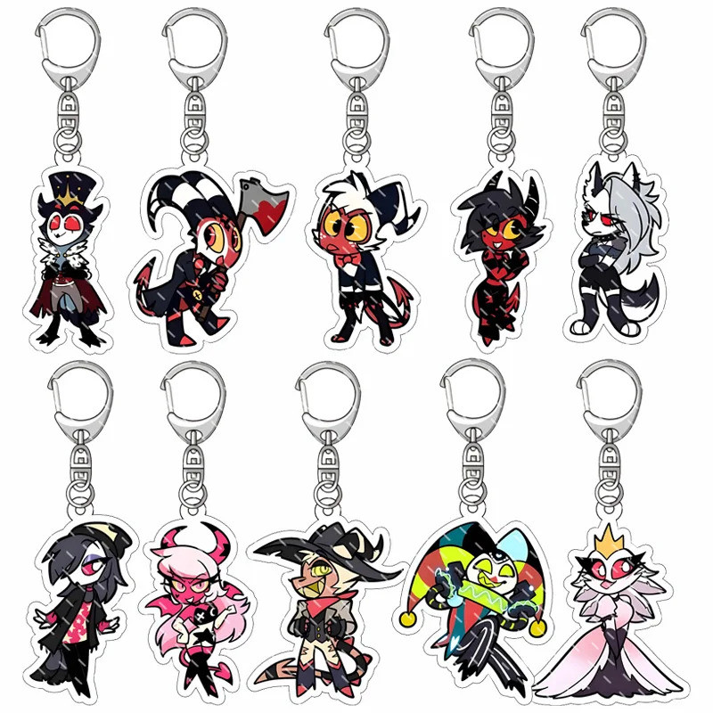 Hot Style Animation Derivatives Acrylic Keychain Blitzo Moxxie Millie ...