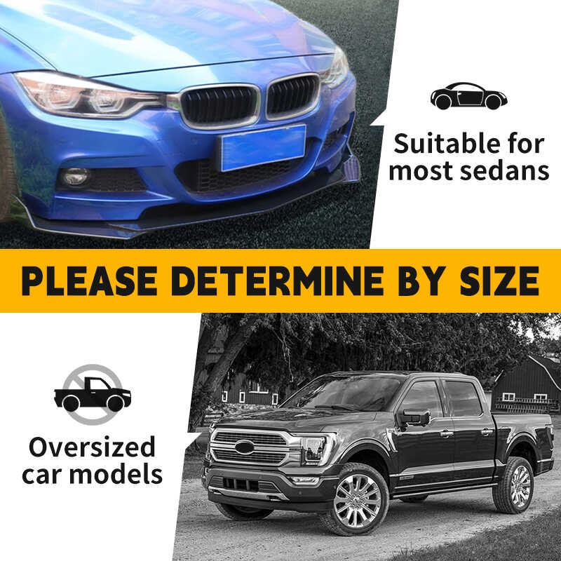 LY 5Pcs Adjustable ABS Front Universal Bumper Separator Kit Duck Lip ...