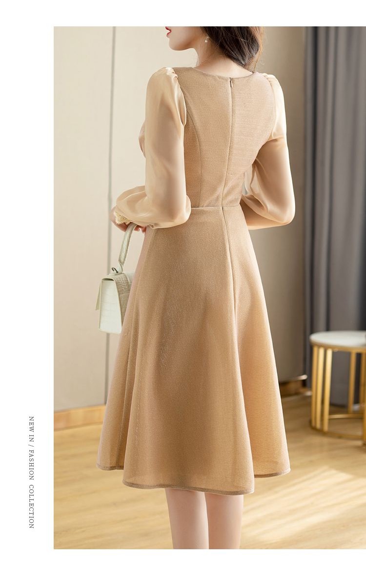 Mocha Mousse Dress Pantone Color of Year 2025 Khaki Brown Elegant ...