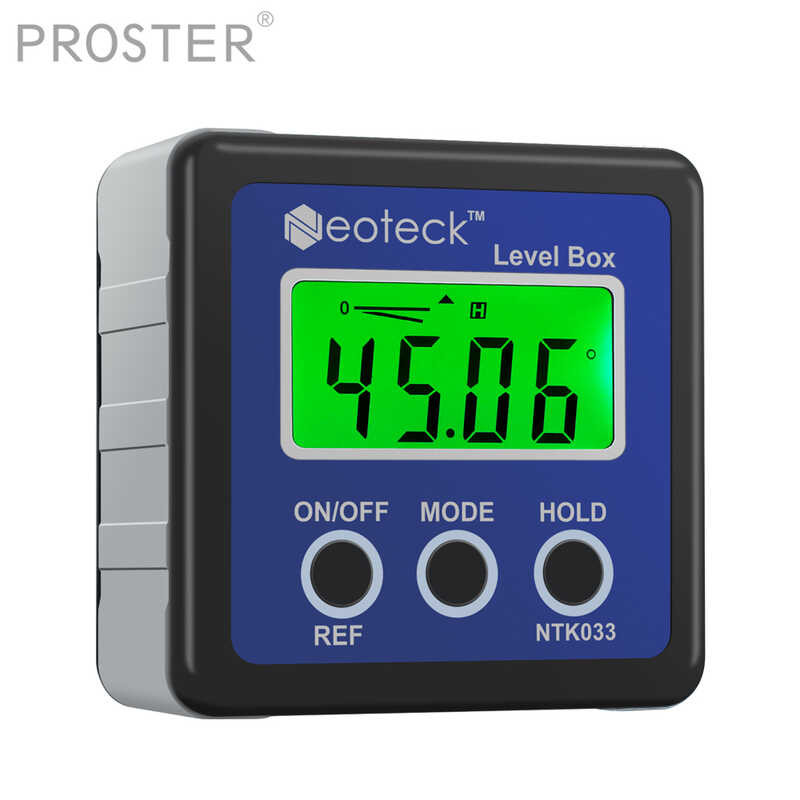 PROSTER 1 Magnetic Base Digital Angle Gauge Level Bevel Box Protractor ...