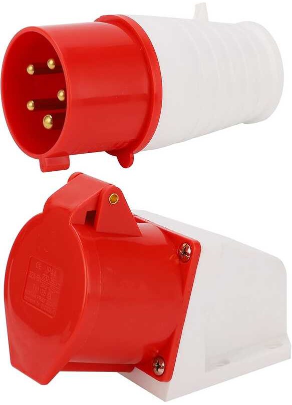 plug connector, Industrial 32AMP 5-pin 3-phase plug 220-380V/240-415V ...