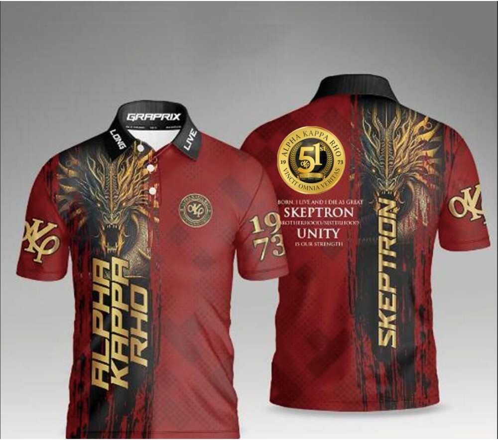 1973 51 Years Anniversary AKP SKEPTRON Alpha Kappa Rho Akrho Frat POLO ...