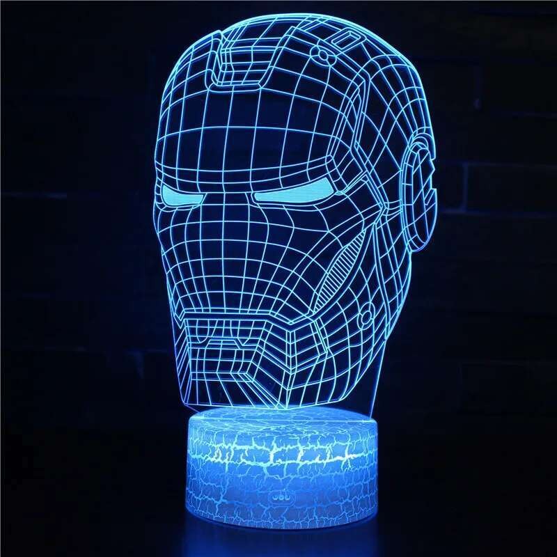Avengers The Anime 3D LED Nightlights Spiderman Hulk Thor Colorful ...