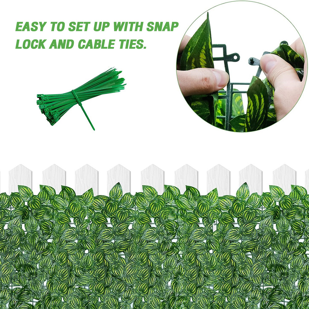 【COD】Artificial Leaves Fence Cover For Decoration Fake Plant Outdoor ...