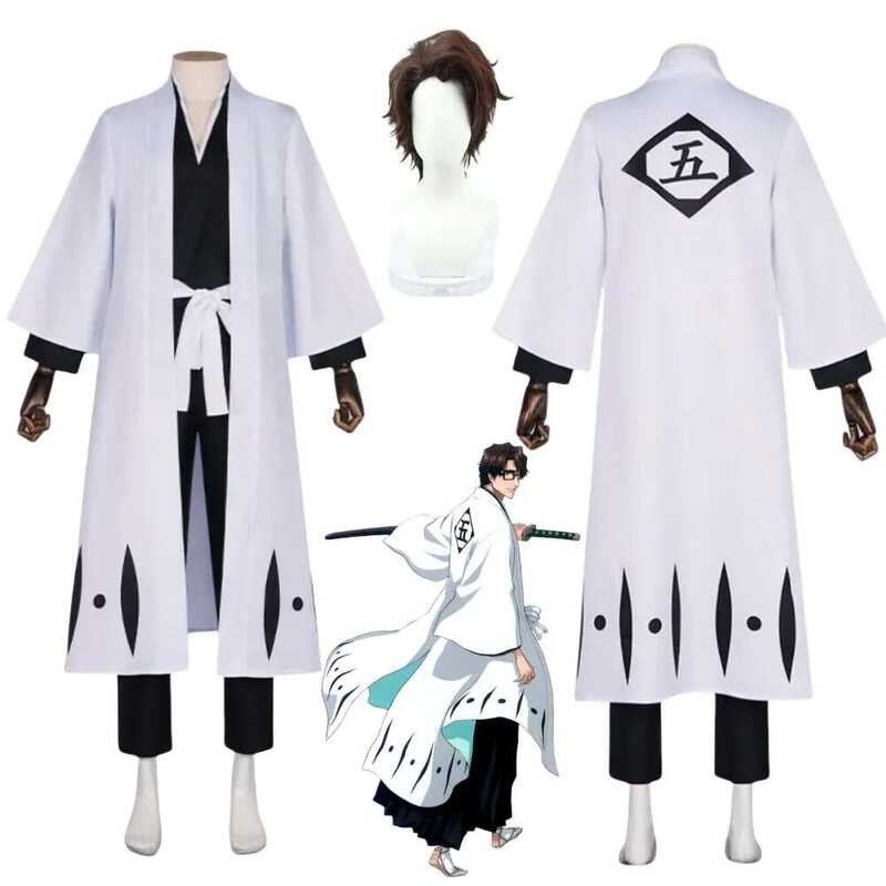 Xj Anime Aizen Sousuke Cosplay Costume Wig Sets Bleach Thousand Year ...