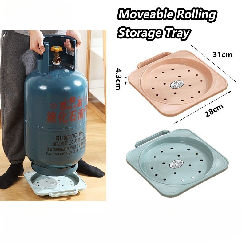 Movable Gas Tank Rotating Bracket Rolling Plastic Base Basin Rack with ...