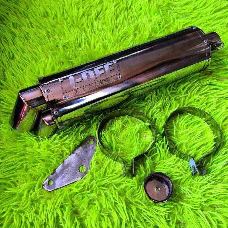 DUAL TIP J-Dee RACING POWER PIPE FULL EXHAUST System(Set WITH ELBOW ...