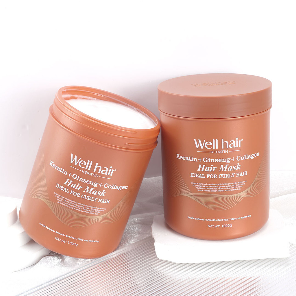 Bremod WELL Hair Mask Keratin Ginseng Collagen Ideal For Curly Hair ...