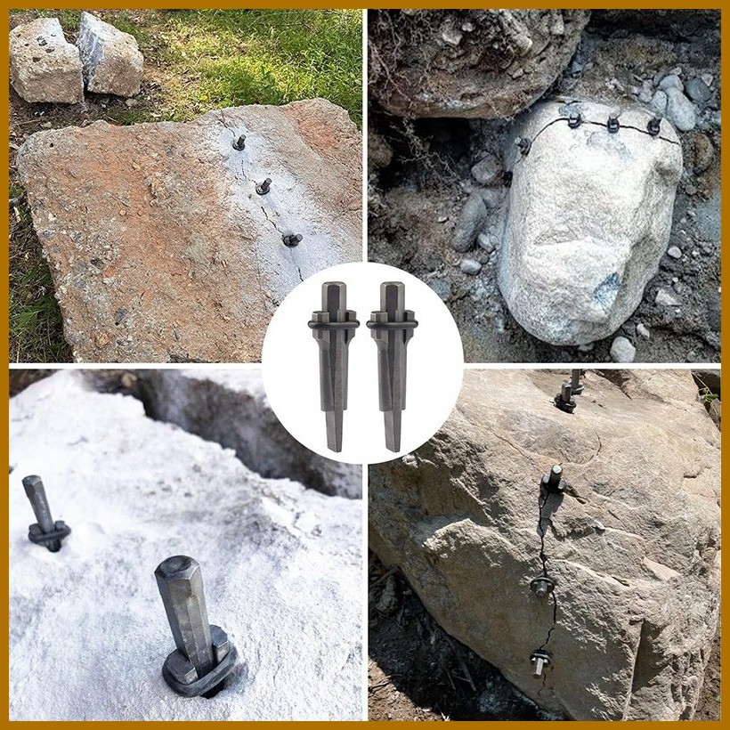 16mm/18mm Rock Splitting Wedges Concrete Rock Stone Splitter Plug ...
