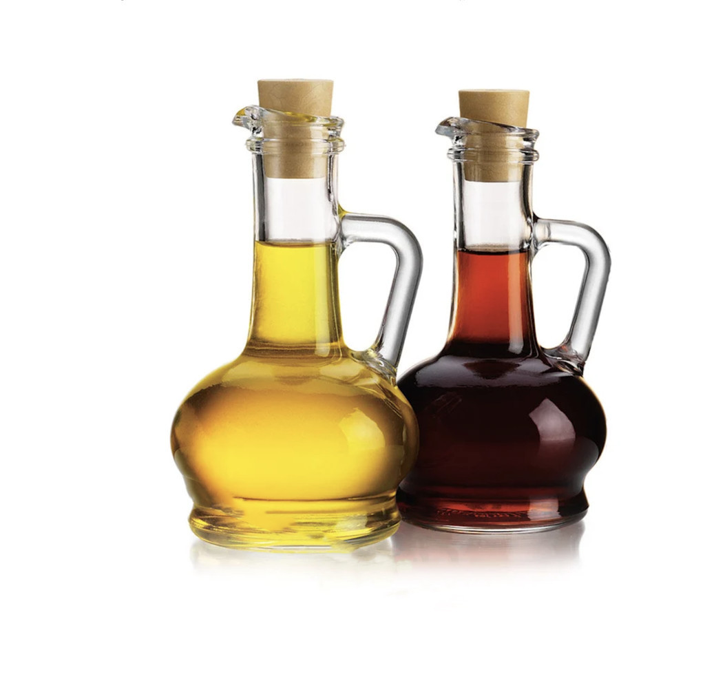 VSH 200ml-500ml Glass Florentine Oil Cruet Oil Decanter Jar with Lid ...