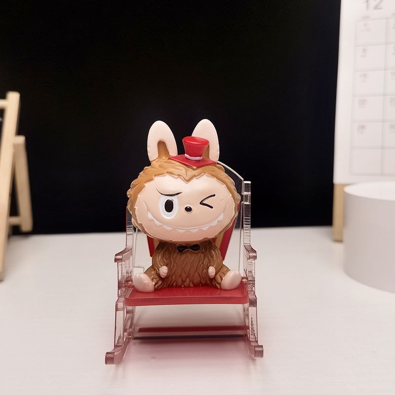 New Rocking Chair Labubu Blind Box Peripheral Dolls Figures Toys ...