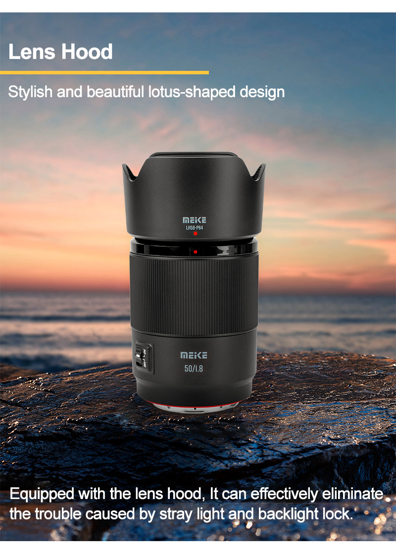 Meike 50mm f1.8 Auto Focus Full Frame Prime Portrait Lens For Sony E ...