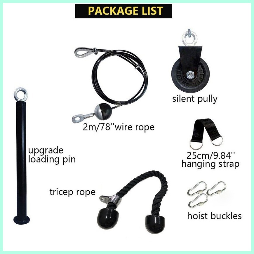 ♨ ☪ Fitness DIY Pulley Cable Machine Attachment System Loading Pin ...