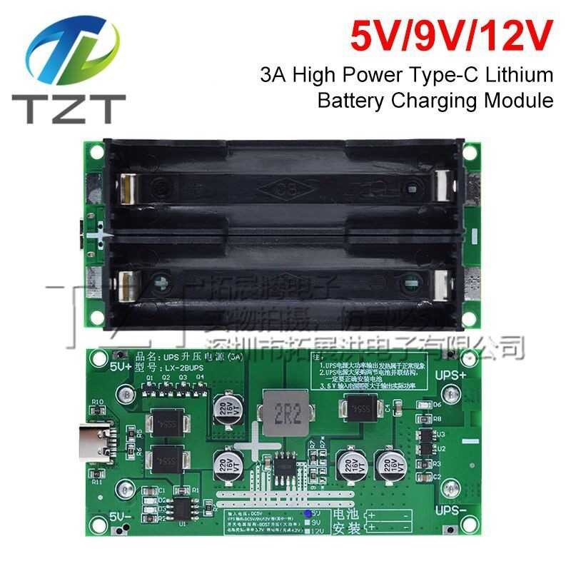3A High-Power 18650 Lithium Battery Boost Module 5V912v And Discharging ...