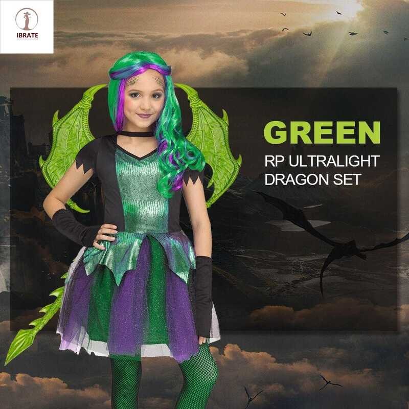 IBRATE Cosplay Wing Tail Role Playing Dress Up Ultra Light Dragon Set ...