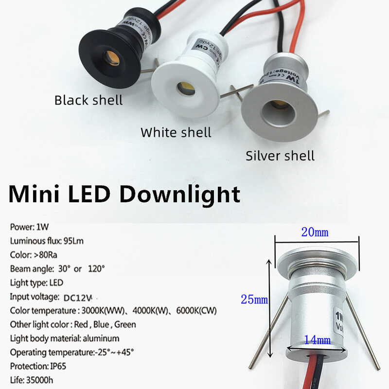 Mini Ip65 Spotlight Dimmable Internal Spot Led 12V Kitchen Cabinet ...