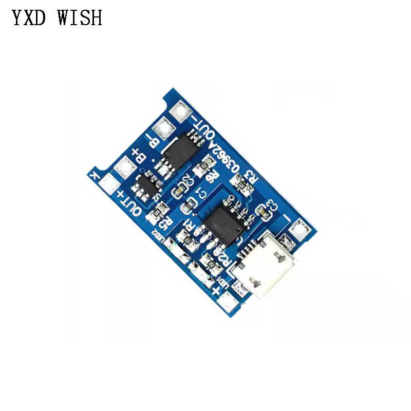 Micro 100pcs USB 5V 18650 TP4056 Lithium Battery Charger Module 1A Li ...