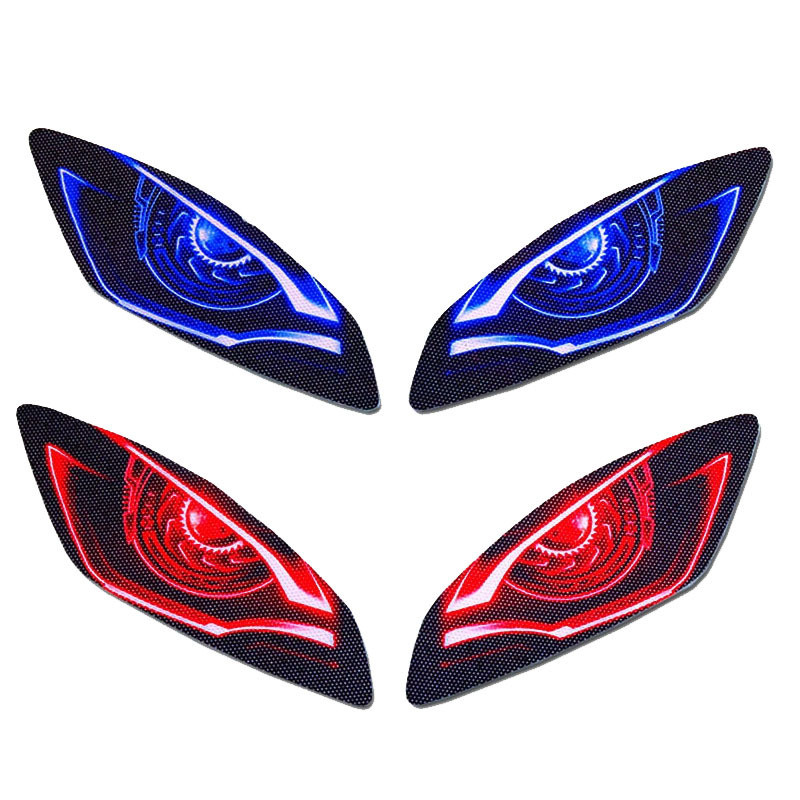 3D Motorcycle Front Fairing Headlight Sticker Guard Head Light Stickers ...