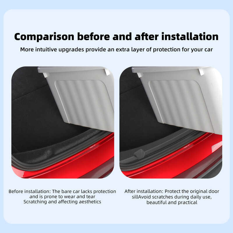 Tesla For Model 3 Rear Threshold Strip Bumper Protective Cover Model3 ...