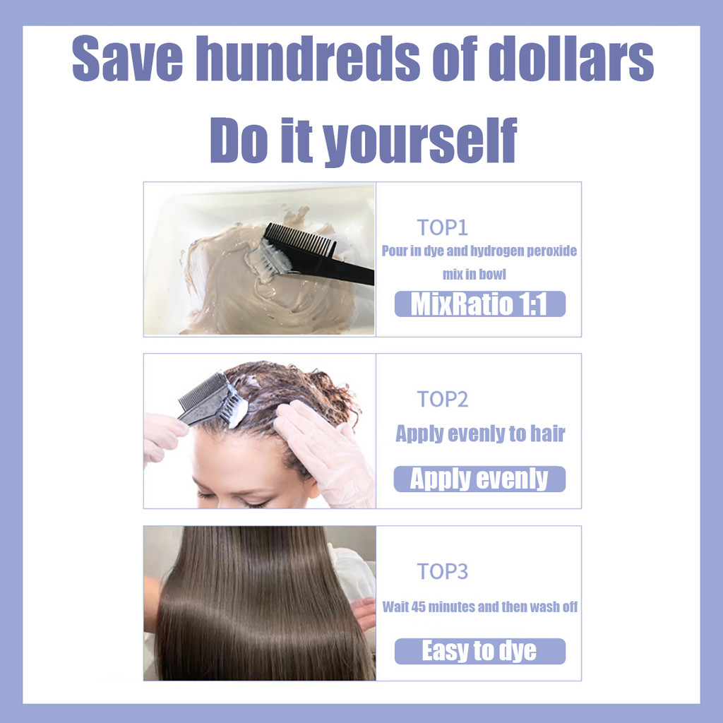 STYLEFIT women Honey Brown Hair Color（100ml Hair Dye+100ml Oxidant ...