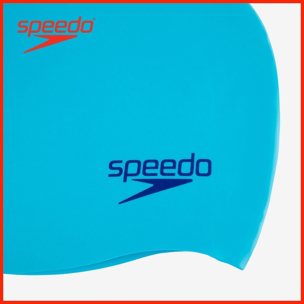 Speedo Kids Boy & Girl Swim Caps Plain Moulded Silicone - Blue - 8 ...