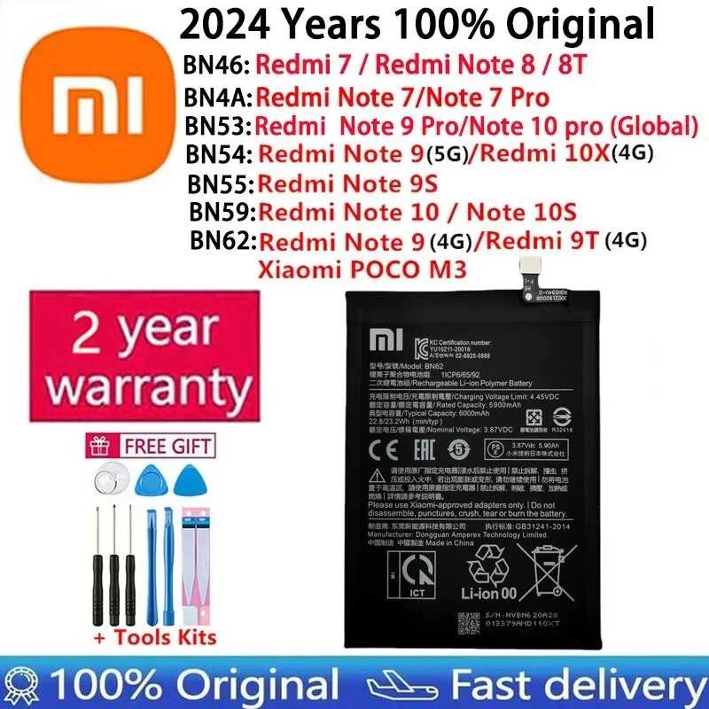 Original for Xiaomi Redmi Note 7 8 8T 9 9T 9S 10 10S 10X 4G 5G Pro POCO ...