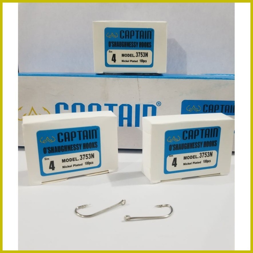 STAINLESS FISHING HOOK/ TAGA size no.4 (100 pcs per box ) | Shopee ...