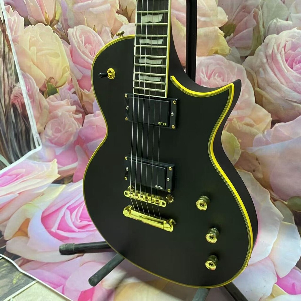 ESP E-II Eclipse Version Electric Guitar EMG Active Pickups Black Body ...