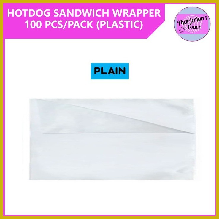 HOTDOG SANDWICH WRAPPER PLASTIC WRAPPER 100 PCS SANDWICH WRAPPER ...
