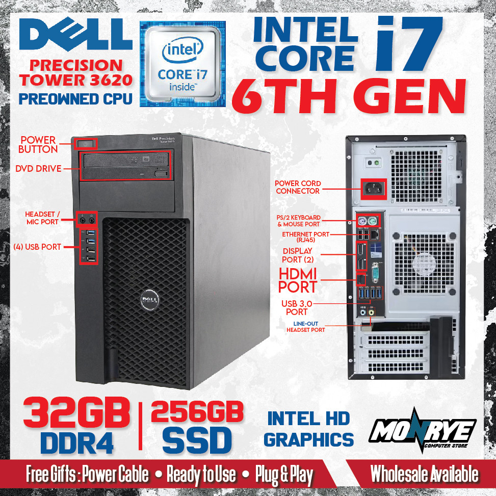 CPU CORE i7 i5 6TH or 4TH GEN - QUAD CORE 8GB 240GB 120GB SSD 500GB HDD ...