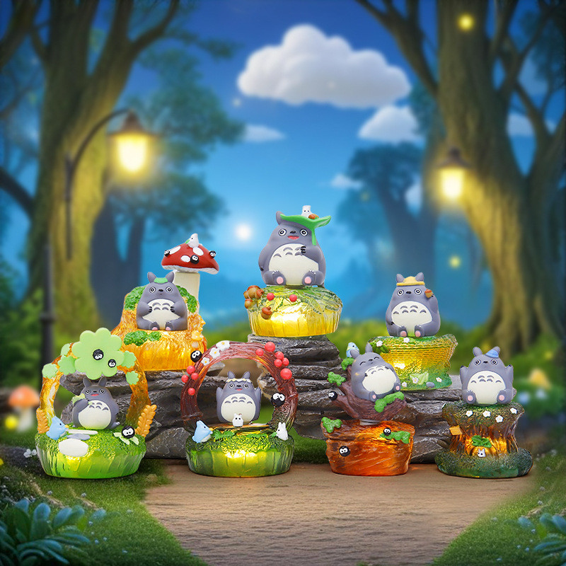Totoro glows rotation fairy tale blind box figure toy studio ghibli ...