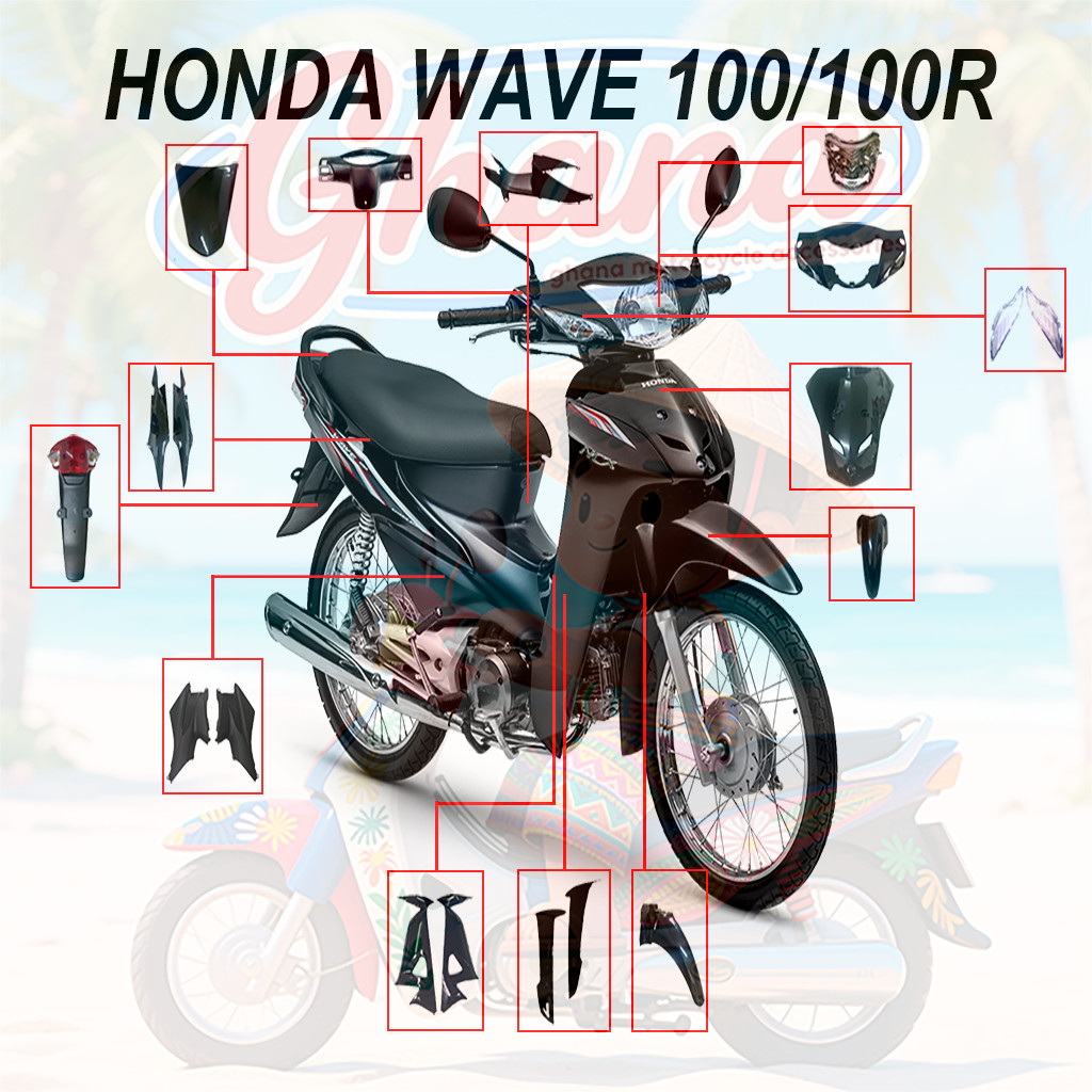FULL BODY FAIRING KIT FOR HONDA WAVE 100/100R MOTORCYCLE ACCESSORIES ...