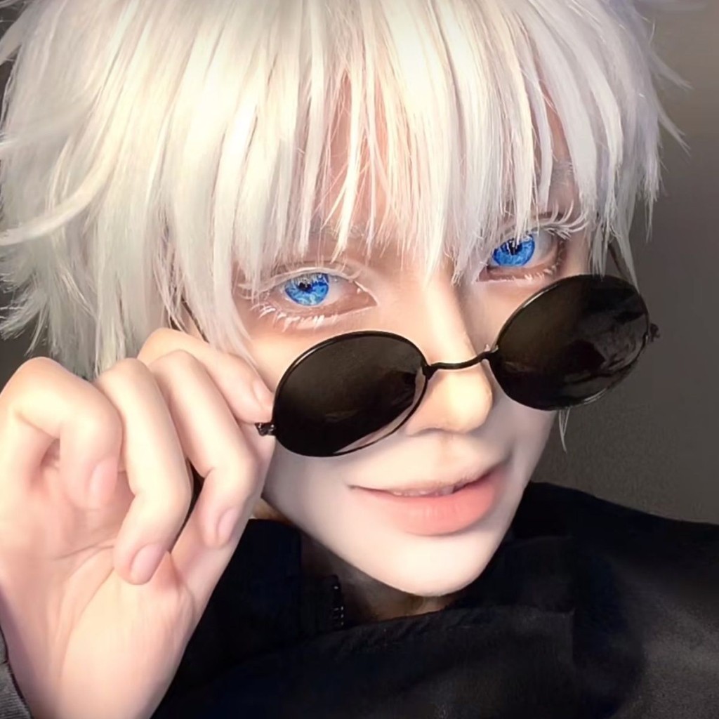 JeweLens 1pair Satoru Gojo Cosplay Blue Color Contact Lenses Jujutsu ...