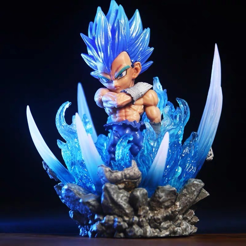 Dragon Anime Ball Z Vegeta Figure Super Saiya Luminous Blue Hair Ver ...