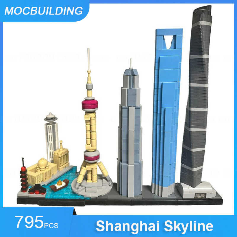 Building MOC Blocks Shanghai Skye Upgraded Model DIY Display Assemble ...