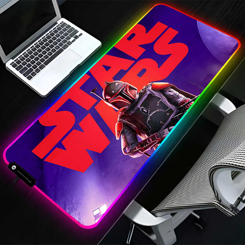 e LED HD Star Wars Large Game RGB epad Computer Keyboard Office Desk ...