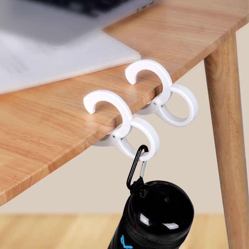 Adjustable Table Fixing Hooks Under Desk Hook Multifunctional Punch ...