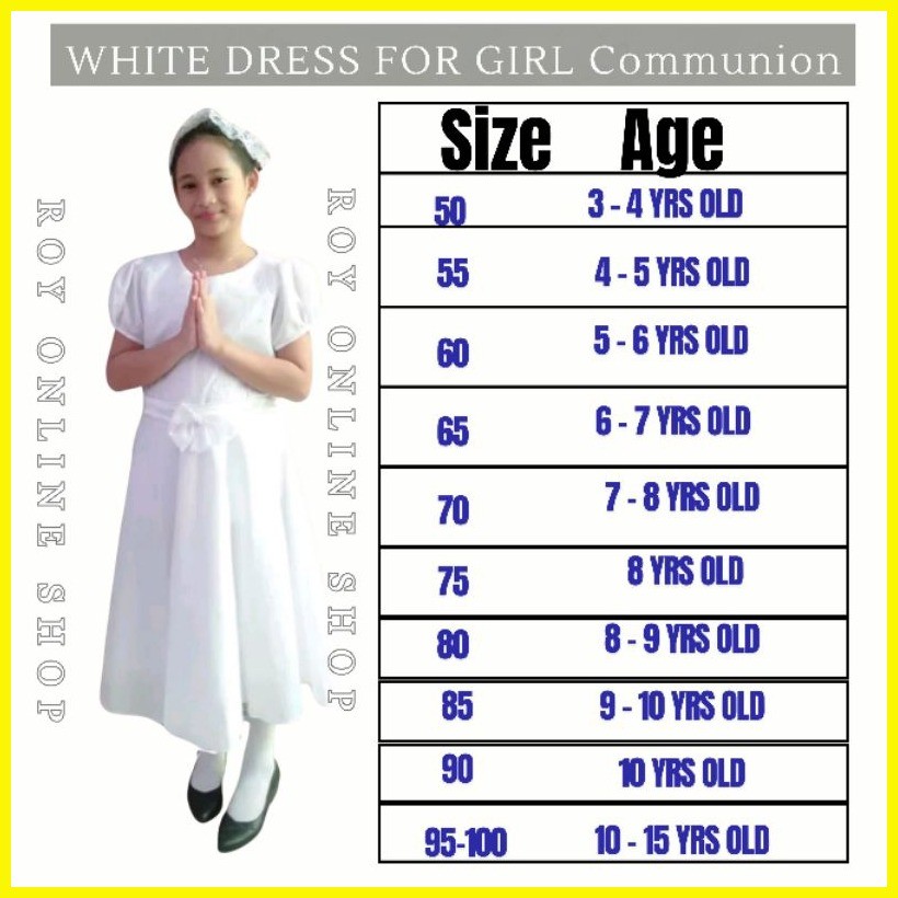 ☪ Dress With Belo For First Communion Age of 4 Yrs Old To 12 Yrs Old ...