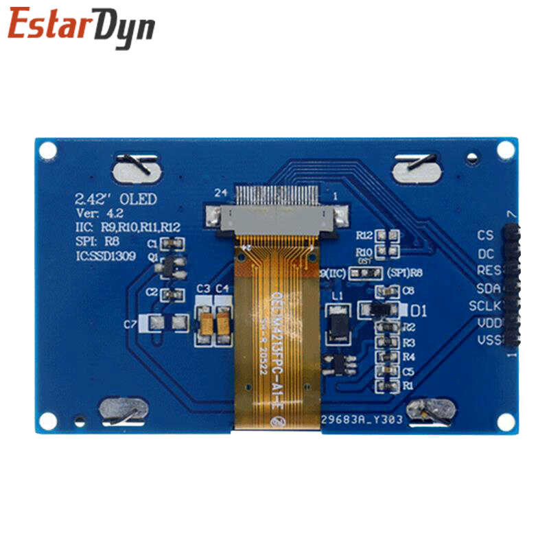 inch 2.42 2.42" OLED Display 128x64 LCD HD Screen Module SSD1309 7 Pin ...