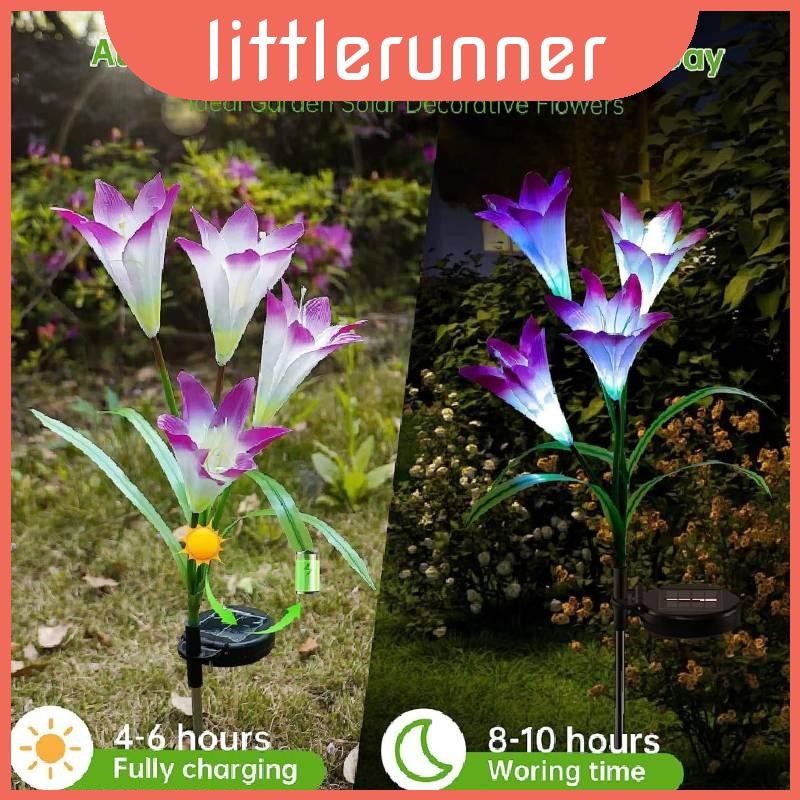 Lily Flower Solar Lights Stunning Led Garden Decoration Lamps For ...