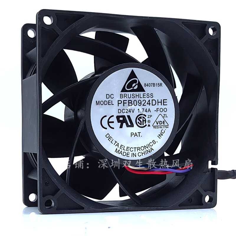 Original Delta 9Cm 9038 24V 1.74A Violent High Air Volume Industrial Inverter Fan Pfb0924dhe ...