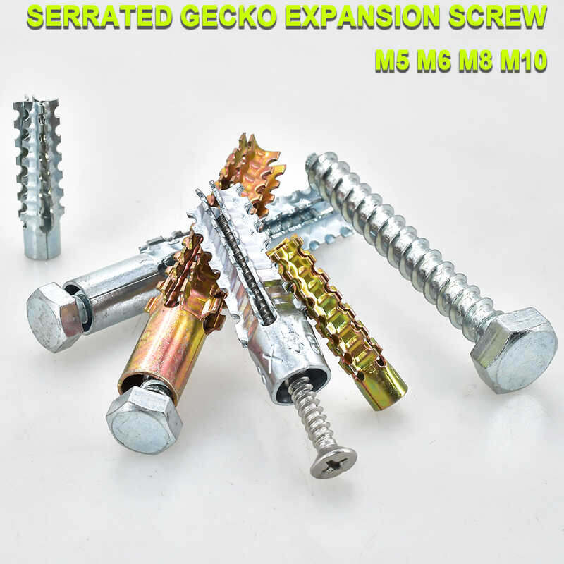Serrated Gecko Expansion Tube Self Tap g Screws Twist Drill Bit Set ...
