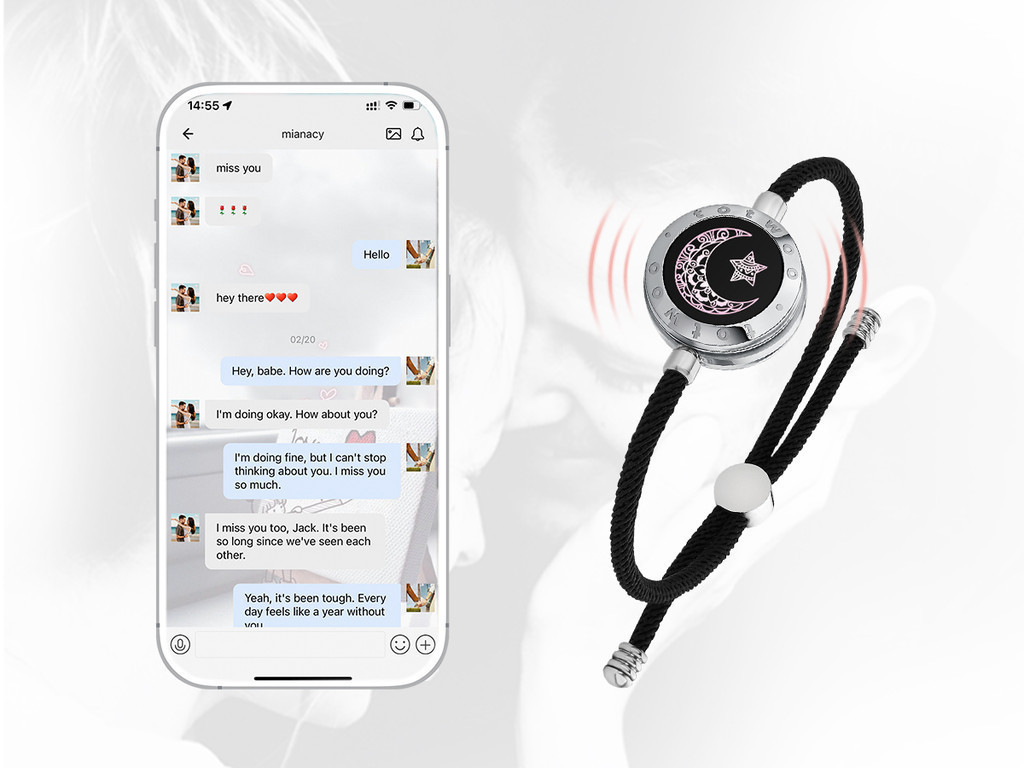 TOTWOO Sun&Moon Long Distance Touch Bracelet for Love Couples Gifts ...