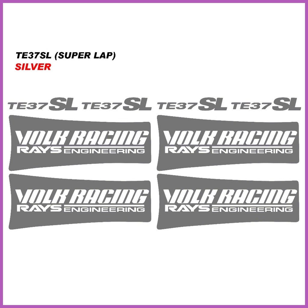 ♒ Volk Racing Rays Engineering TE 37 Super Lap SL Mags Decals Rim ...