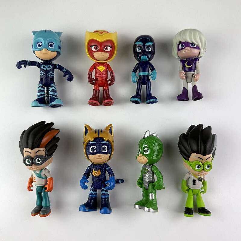 8-10Cm PJ Mask Toys Set Anime Figure Action Figure Catboy Owlette Style ...